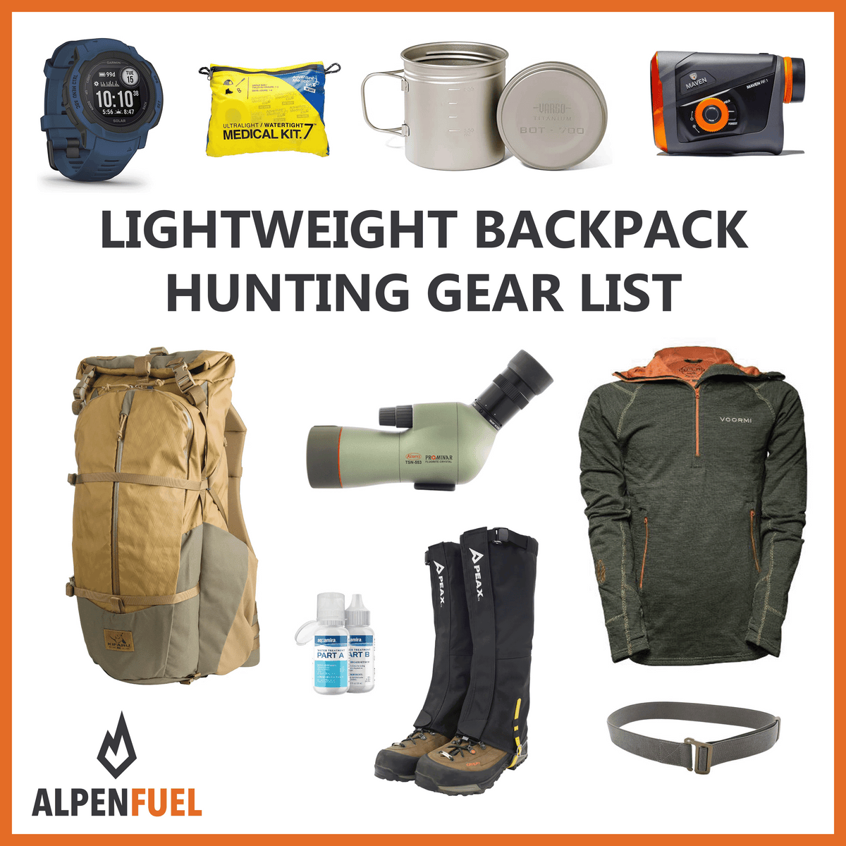 Updated Backpack Hunting Gear List – Angry Pika Food Co.